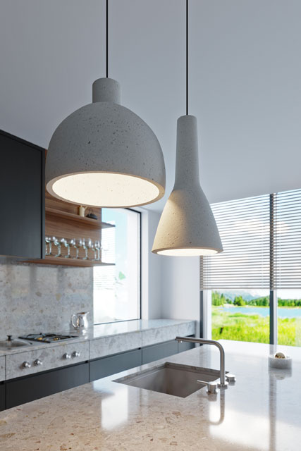 Nowoczesna lampa wisząca z betonu E832-Asmo | Edinos.pl