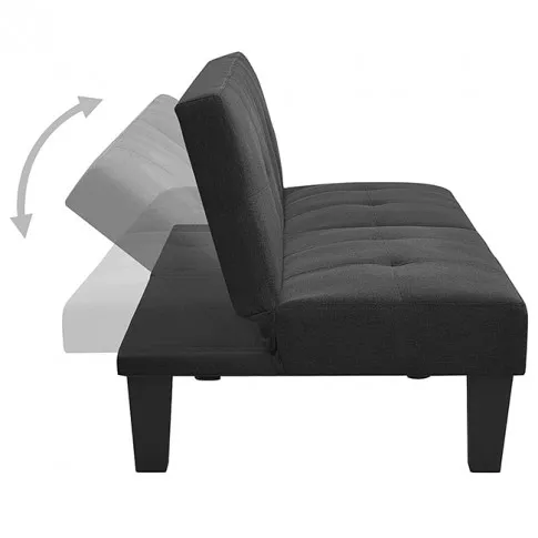 Tapicerowana rozkładana ciemnoszara sofa Mirza 3X | Edinos.pl