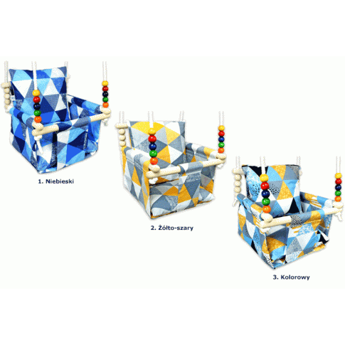 Niebieska huśtawka kubełkowa dziecięca Tamarax | Edinos.pl