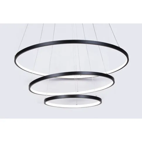Czarna lampa wisząca 3 pierścienie LED S039-Espa | Edinos.pl