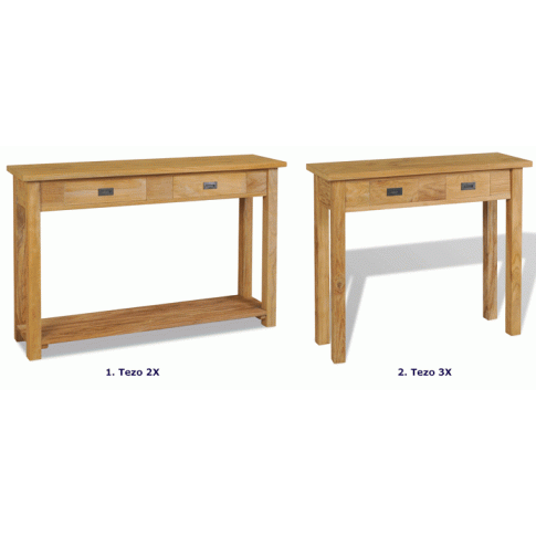 Drewniany stolik-konsola do przedpokoju Mervi 3X | Edinos.pl