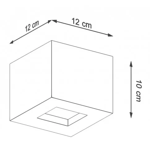 Betonowy kinkiet kostka w stylu loft S172-Karlen | Edinos.pl