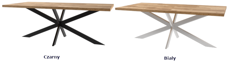 Biały duży stół industrialny Bledis | Edinos.pl