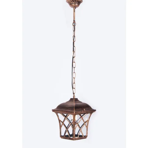 Złota lampa zewnętrzna wisząca na taras S519-Kanis | Edinos.pl