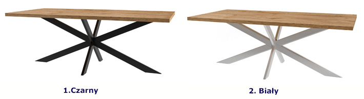 Biały stół z metalowym stelażem Bledis 3Z | Edinos.pl