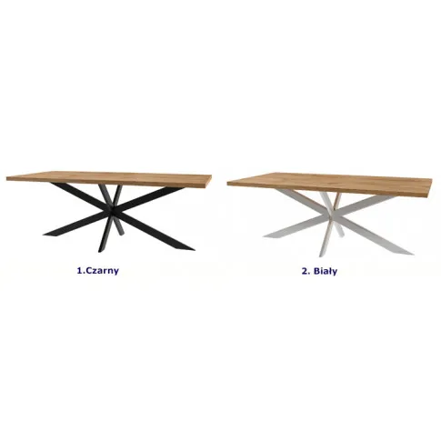 Biały stół z metalowym stelażem Bledis 3Z | Edinos.pl