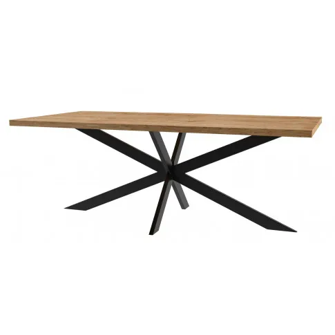 Industrialny stół z dużym blatem czarny Bledis 3Z | Edinos.pl