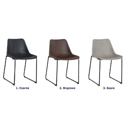 Krzesło vintage Novo z metalu szare | Edinos.pl