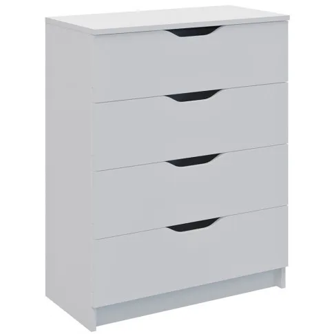 Biała minimalistyczna komoda z szufladami Tridin 3X | Edinos.pl