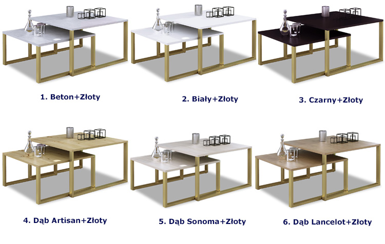 Zestaw dwóch stolików kawowych Luil 3X | Edinos.pl
