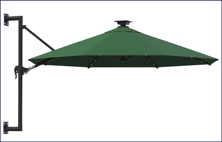 Okrągły parasol ścienny zielony Limora | Edinos.pl Okrągły parasol ścienny zielony Limora | Edinos.pl