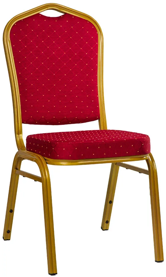 Czerwone krzesło bankietowe metalowe Enix 5X - sklep Edinos.pl