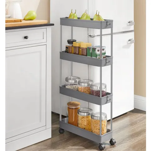 Szary wąski wózek kuchenny Zonex 6X | Edinos.pl