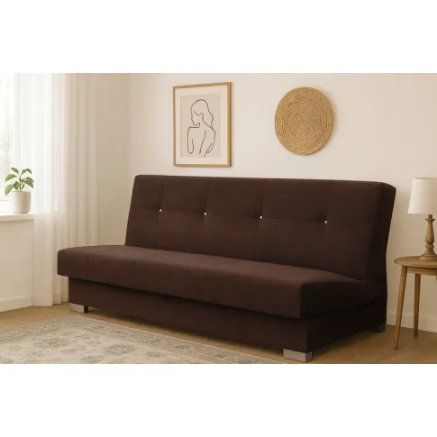 Brązowa tapicerowana wersalka rozkładana Koflox | Edinos.pl