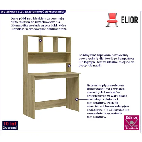 Eleganckie biurko idealne do pracy i nauki - Akin | Edinos.pl