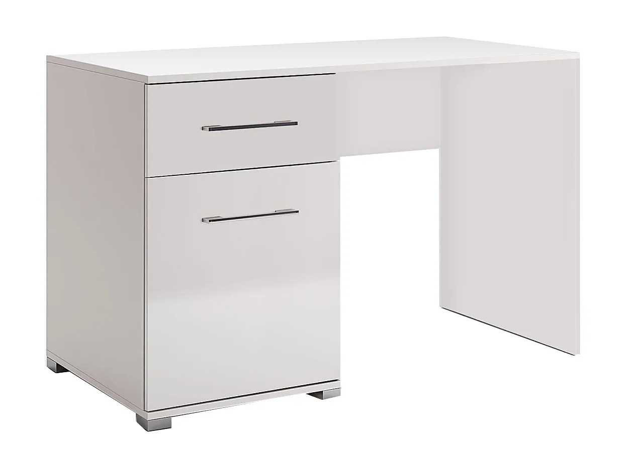 Białe nowoczesne biurko z szufladą Wilhelm 28X | Edinos.pl