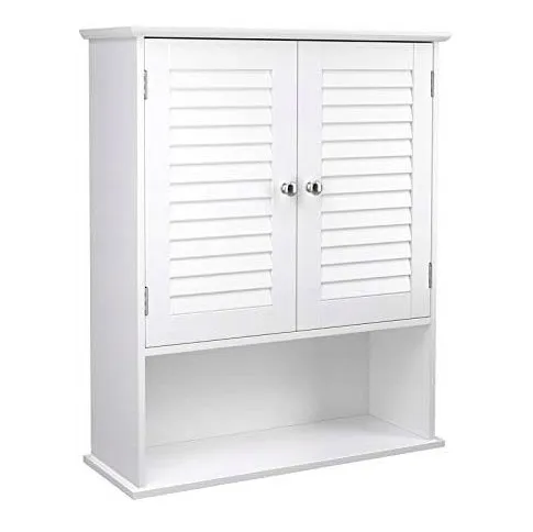 Biała dwudrzwiowa szafka nad umywalkę Elaine | Edinos.pl