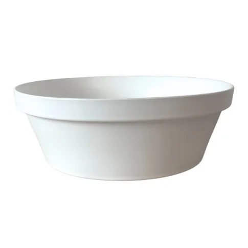 Biała nowoczesna okrągła umywalka ceramiczna Mreya | Edinos.pl