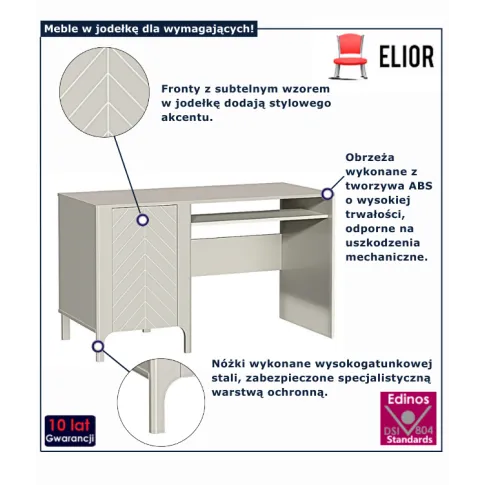 Biurko z szafką do nauki Sageri 11X | Edinos.pl