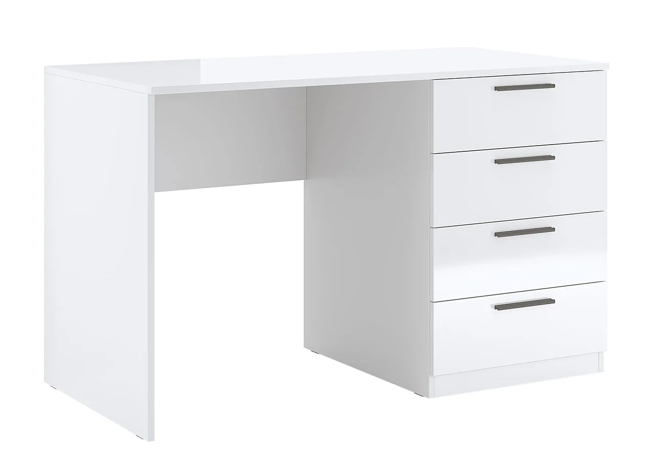 Białe nowoczesne biurko z szufladami Ersella 5X | Edinos.pl