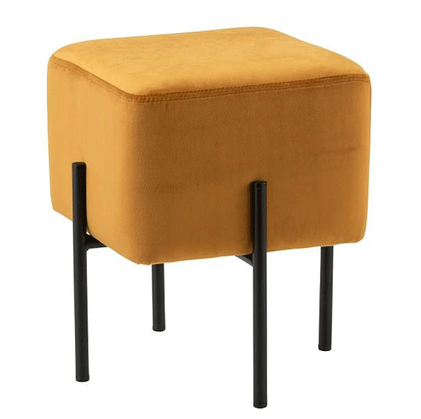 Vintage taboret Delfi żółty praktyczny - sklep Edinos.pl